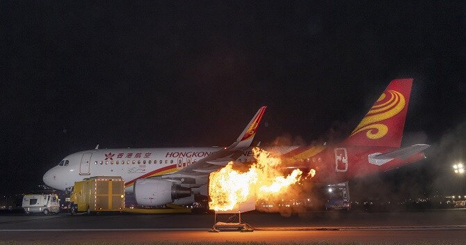HKIA Tests Emergency Response in Aircraft Crash and Rescue Exercise