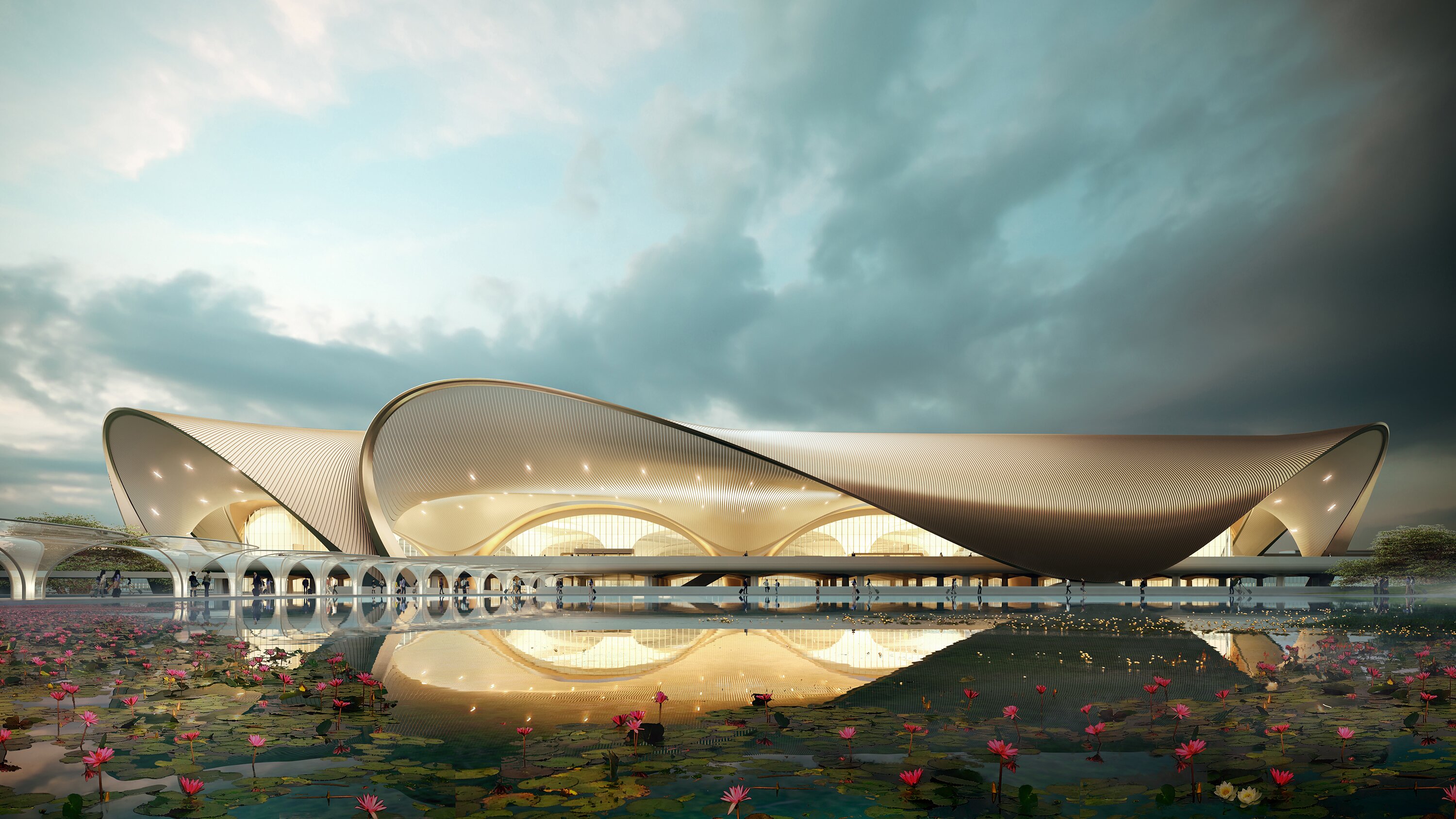 The columns of Navi Mumbai International Airport: A Lotus in steel and ...